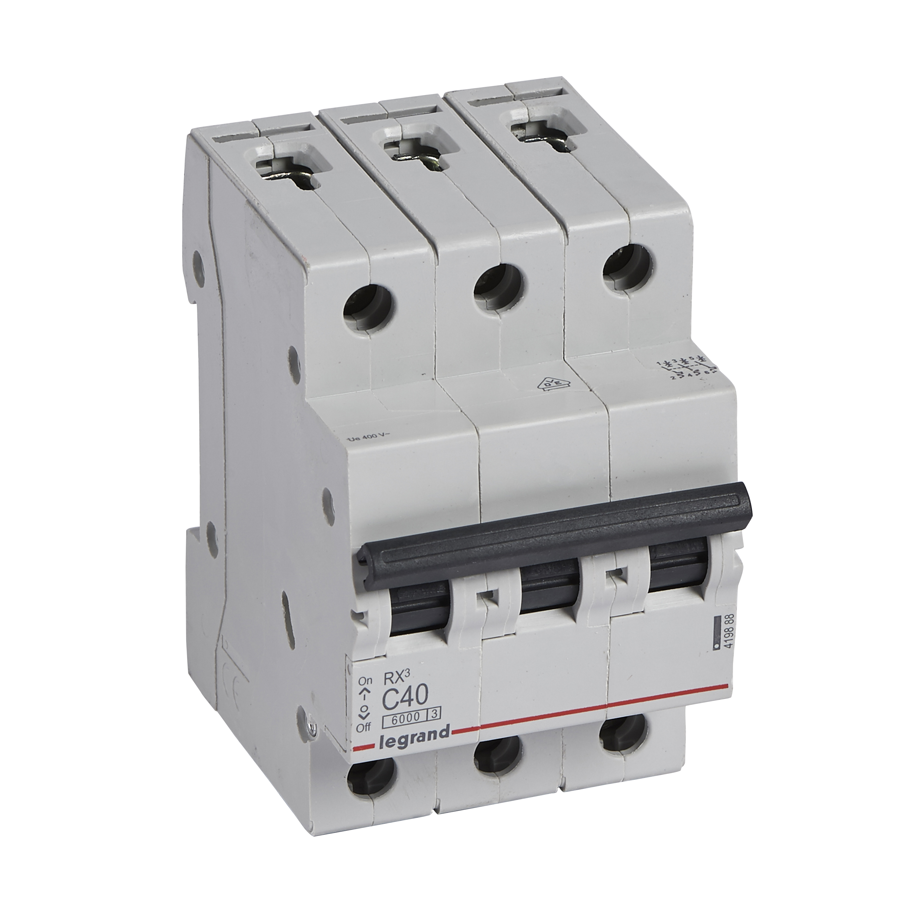 ELECCON | INTERRUPTOR AUT TERMOMAG P/RIEL 3P 40A 230/400VAC 10/6KA RX3 419888
