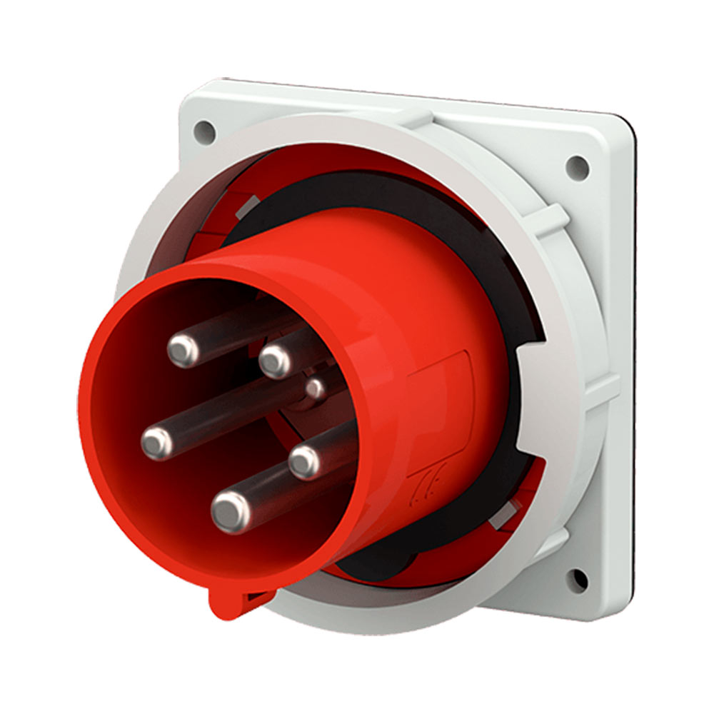 ELECCON | ENCHUFE EMPOTRABLE 125AMP 3P+N+T 415V ROJO 6H IP67