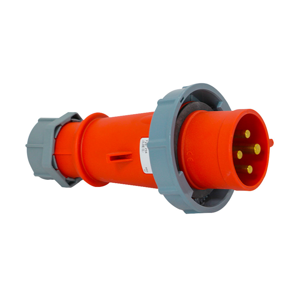 ELECCON | ENCHUFE 32AMP 3P+T 415V ROJO 6H IP67