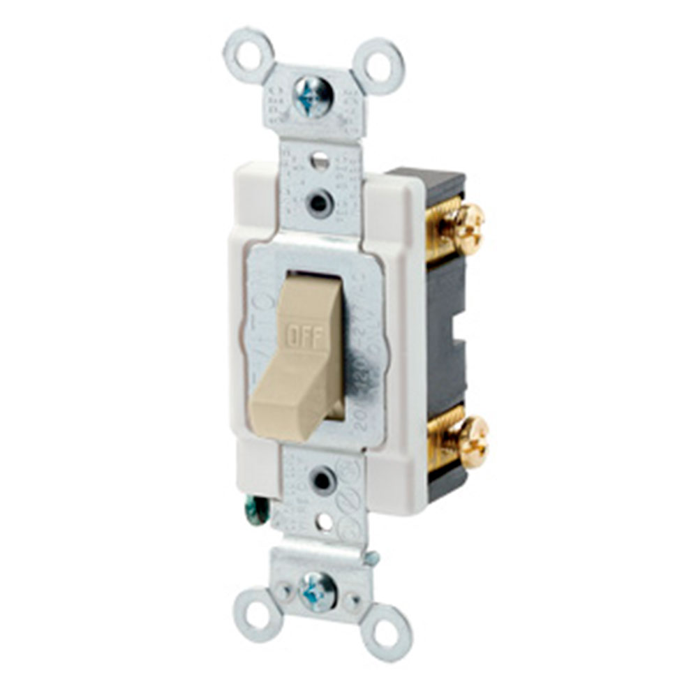 ELECCON | INTERRUPTOR UNIPOLAR SIMPLE 20A L/T 250V MARFIL