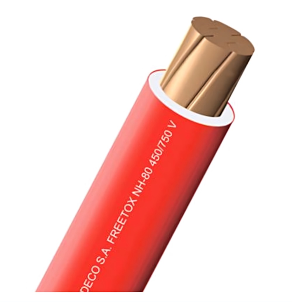 ELECCON | CONDUCTOR ELECTRICO 750V LIBRE HALOGENO 4MM2 ROJO PC NH-80