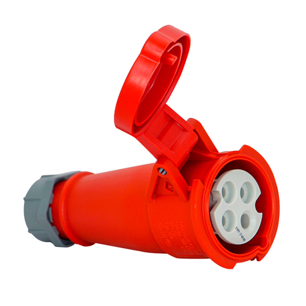 ELECCON | TOMA AEREO 16AMP 3P+T 415V ROJO 6H IP44