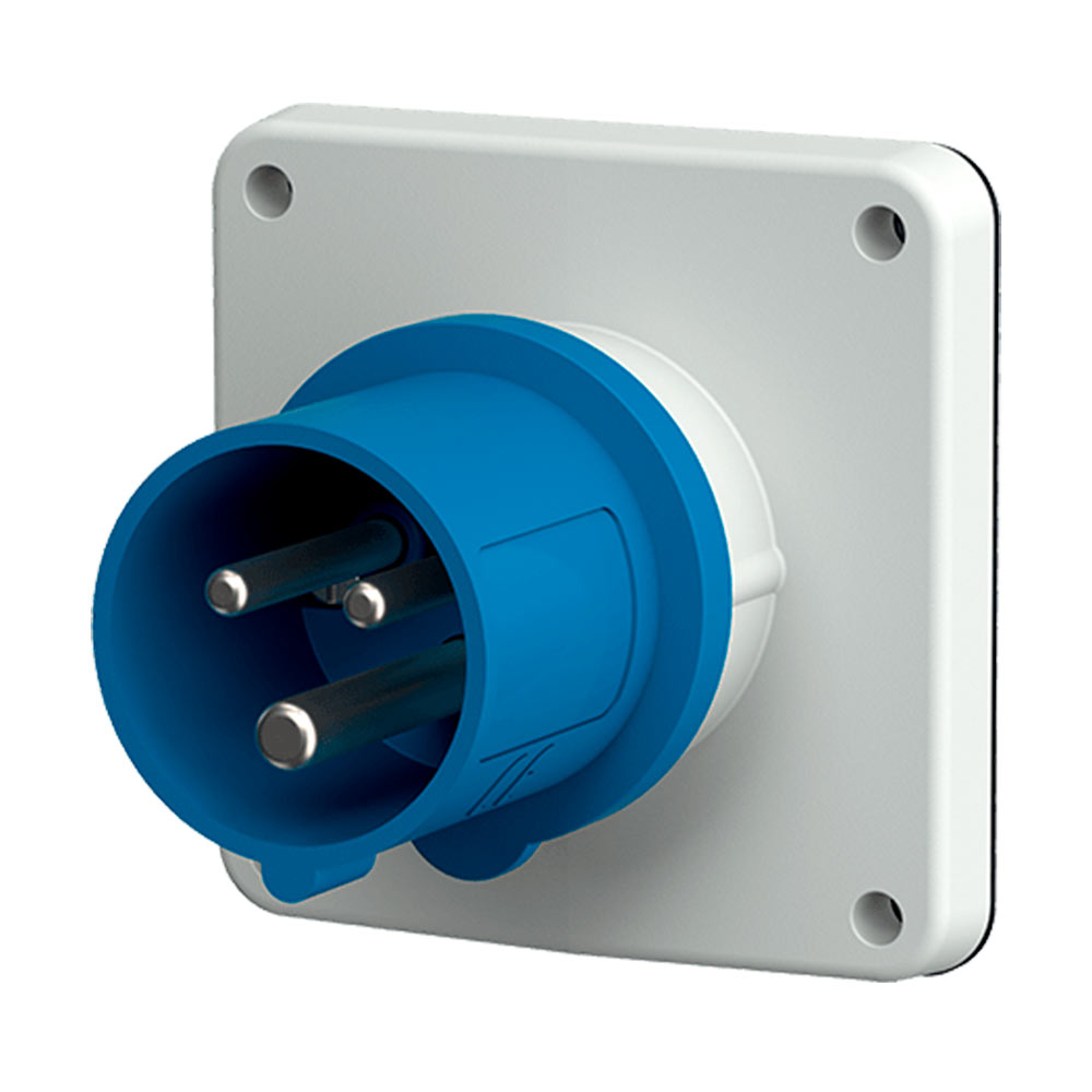 ELECCON | ENCHUFE EMPOTRABLE 16AMP 2P+T 250V AZUL 6H IP44