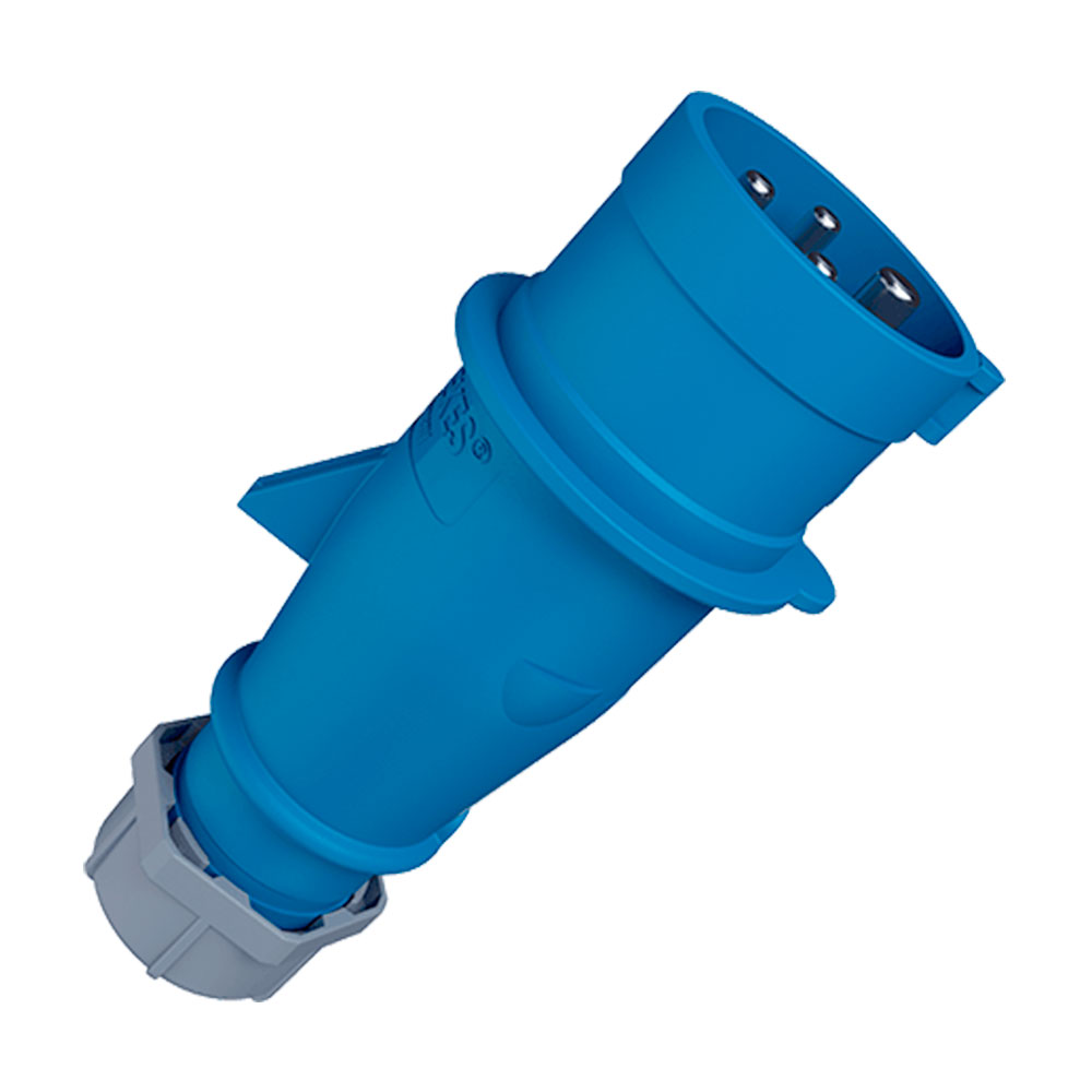 ELECCON | ENCHUFE 16AMP 3P+T 250V AZUL 9H IP44