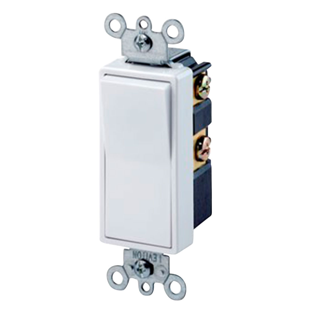 ELECCON | INTERRUPTOR BIPOLAR SIMPLE DECORA 15A L/T 250V BLANCO