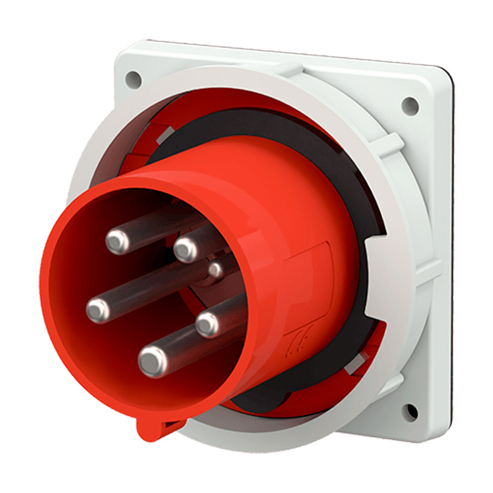 ELECCON | ENCHUFE EMPOTRABLE 63AMP 3P+N+T 415V ROJO 6H IP67